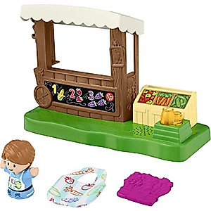 Fisher-Price Little People Toddler Toy Farmers Market Playset with Light Sounds & Figure for Preschool Pretend Play Kids Ages 1+ Years