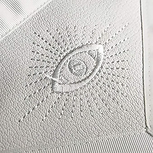 master mason white embroidered apron white ribbon