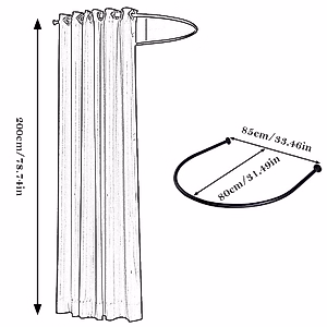 HIYOUGO Fitting Room Clothing Store, Simple Portable Dressing Room Wall-Mounted Changing Room with U Shaped Rod Privacy Screen for forboutique retail store kiosk shop (Size:80x85x200cm,Color:Pink)