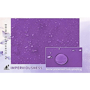 Moolecole Womens Kitchen Aprons Waterproof Bib Overalls Anti-Oil Stain Adult Sleeveless PVC Butterfly Pinafore Apron with One Pockets for Cooking Baking Purple, Valentine's Day Gift