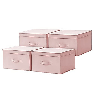 DormCo TUSK® Jumbo Storage Box 4-Pack - Rose Quartz