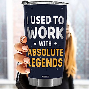WHIDOBE I Used To Work With Absolute Legend Coworker Retirement New Job Goodbye Workplace Office Boss, Women, Men, Going Away, Colleague, Farewell, Leaving New Job, Good Luck Coworker Tumbler 20OZ Ye