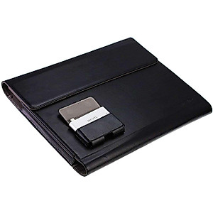 Broonel Black Leather Folio Case - Compatible with Dynabook Portégé X40L-K 14" Laptop