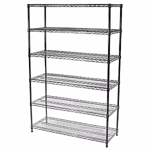 Shelving Inc. 10" d x 30" w x 96" h Chrome Wire Shelving with 6 Shelves, Weight Capacity 800lbs Per Shelf