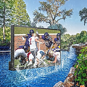 SYLVOX 55 Inch Outdoor Smart TV QLED 4K UHD Waterproof TV, 2000NIT High Brightness Built-in Google Assistant Anti-Glare, Suitable for Outdoor Shaded to Bright Light Areas (PoolproQLED Series)