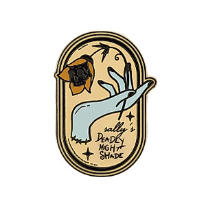 Disney Enamel Pin Set, Nightmare Before Christmas Themed Jewelry, Pack of 4 Pieces, 1.75”, Limited Edition Collectors Pins with Zero, Jack and Sally, Sally, Deadly Nightshade Icon, Amazon Exclusive