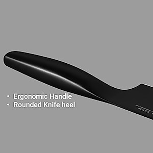 Hast Chef Knife-8 Inch-Professional Kitchen Knife-Ultra Sharp-Powder Steel-High Performance-Lightweight-Sleek Design-Ergonomic Handle-Minimalist Kitchen Decor (Titanium Black)