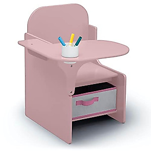 Delta Children MySize Chair Desk with Storage Bin - Greenguard Gold Certified, Dusty Rose