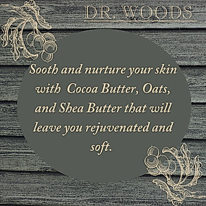 Dr. Woods Raw Black Rejuvenating Exfoliating Body Bar with Organic Shea Butter 5.25 Ounce
