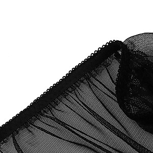 Toxz New Women Sexy Lingerie Screen Perspective Backless Sling Lace Underwear Pajamas,Chemise Teddy Babydoll,Deep V Sheer Perspective Floral Embroidered