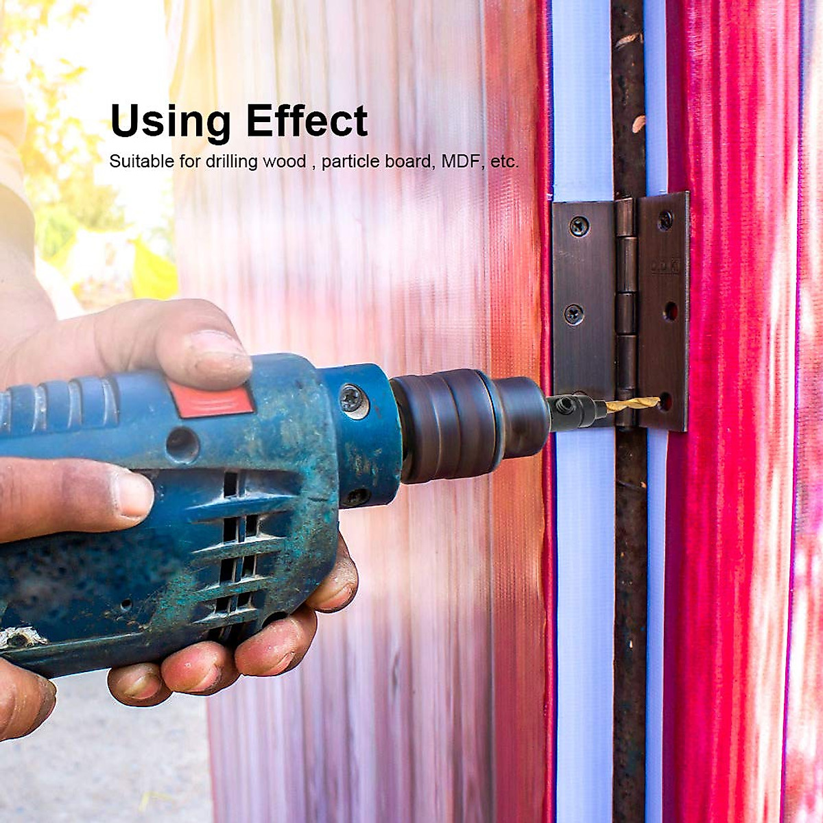 Countersink Drill Bit Set, 1/4 inch Hex Shank Countersink Drill Bit, Power Tools Accessories for Plastic, Metal, Woodworking Tool by Power Drill 5Pcs/Set #5, 6, 8, 10, and #13 (Gold)