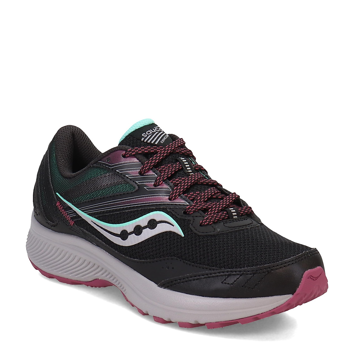 Saucony Women's Cohesion TR15 Running Shoe, Black/Dusk/Mint, 8