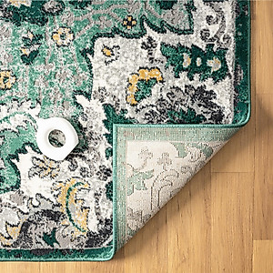 LUXE WEAVERS Moroccan Medallion Green 8x10 Area Rug