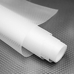 UX Shelf Liner for Kitchen Cabinets, 17.7"x 59" , Non Adhesive Cabinet Liner, Refrigerator Liners with Waterproof Durable Fridge Table Place Mats for Cupboard, Cabinet, Transparent-Flat Dot Pattern