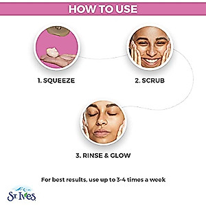 St. Ives Radiant Skin Face Scrub For Dull Skin Pink Lemon and Mandarin Orange Dermatologist-Tested Face Wash Scrub With 100 percent Natural Exfoliants 6 oz