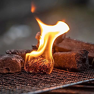 ECHSUM Fire Starter for Charcoal Fat Wood Stick Fireplace Camping Stove Fire Pit Charcoal Starter 56 Roll Easy Lighting Grill BBQ Chimney Survival