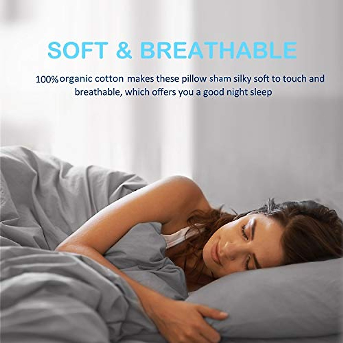 Cotton Star 100% Organic Cotton 600 Thread Count Pillowcases Premium Ivory Cotton Pillowcases, Body Pillowcase Pillow Covers, 20 x 72 inch (Body Pillow Case - 20" x 72", Ivory)