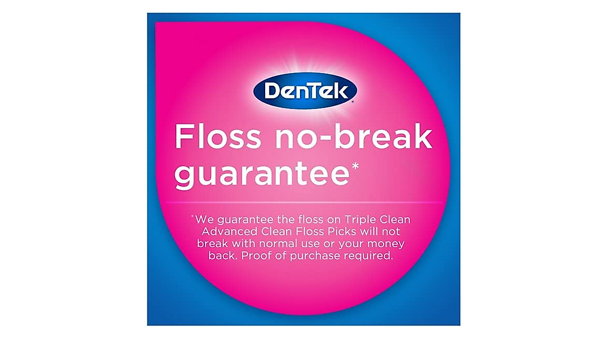 Dentek Triple Clean Floss Picks with Fluoride Coating - 150-Count Pack