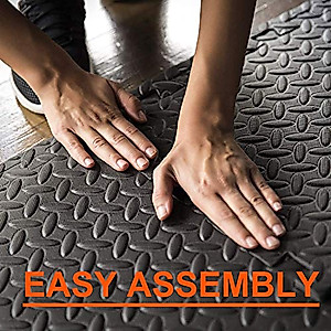 Walsai Exercise Mats Puzzle Foam Mats Gym Flooring Mat Cover 20 SQ.FT Interlocking Foam Mats with EVA Foam Floor Tiles for Home Gym Equipment Workouts