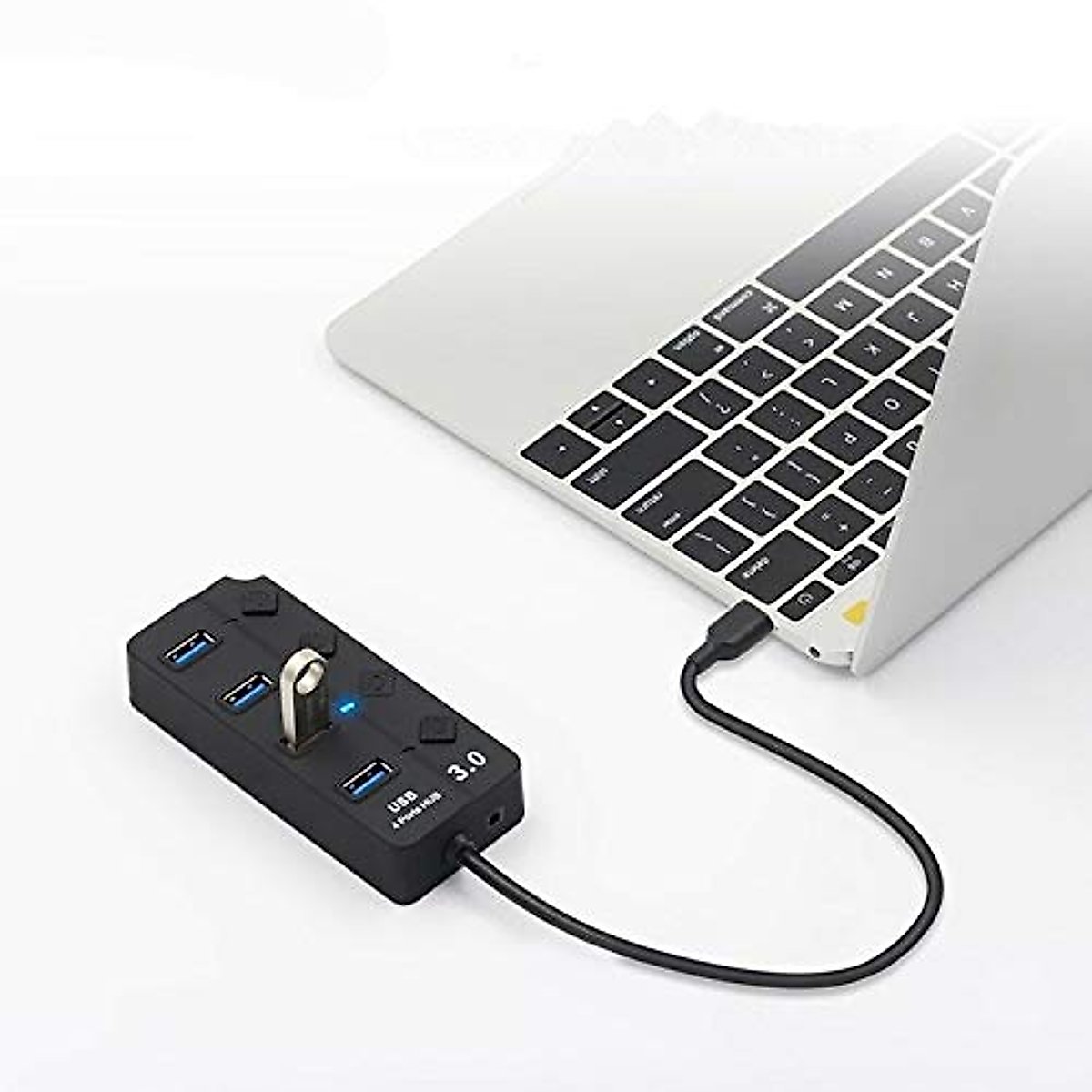 JSANSUI Distributor hub USB3.0 Four-Port HUB with Power Splitter and One-Port 4-Port Hub with PC and Laptop Switches