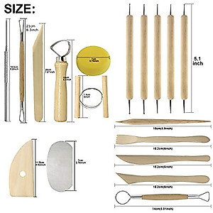 Augernis Pottery Sculpting Tools 32PCS Ceramic Clay Carving Tools Set for Beginners Expert Art Crafts Kid's After School Pottery Classes Club Children Students