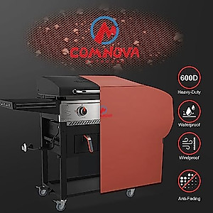 Comnova Griddle Cover for Blackstone 28 Inch Griddle with Hood - 600D Flat Top Grill Cover for Blackstone Pro Series Griddle Heavy Duty Waterproof, 28 in BBQ Cover for Blackstone 1883, 1924 and More