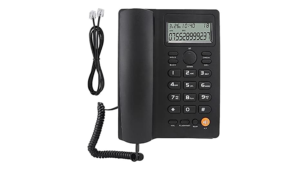 Corded Landline Phone w/ Big Buttons, Caller ID | Easy Use