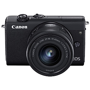 Canon EOS M200 Mirrorless Digital Camera with 15-45mm f/3.5-6.3 is STM Lens + 55-250mm f/4-5.6 is STM Lens + 420-800mm Super Telephoto Lens + 64GB Memory Card, Professional Photo Bundle (44pc)