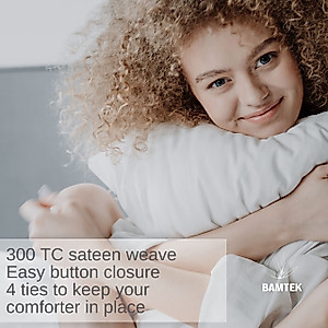 Bamtek - Duvet Cover Set - 100% Viscose from Bamboo Duvet Cover King Size, 3 PC Luxury Cooling Duvet Cover for Hot Sleepers, Silky Buttery Soft Comforter Cover & 2 PC King Pillowcases, Forest