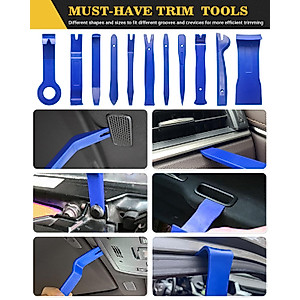 Trim Removal Tool, 120Pcs Car Panel Door Audio Removal Tool Kit, Auto Clip Pliers Fastener Remover Pry Tool Set with Storage Bag