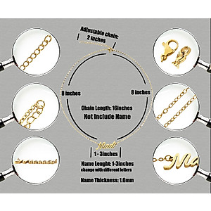 Aoloshow 18k Gold Plated Colby Name Plate Necklace Stainless Steel Mens Nameplate Necklaces Jewelry for Graduation