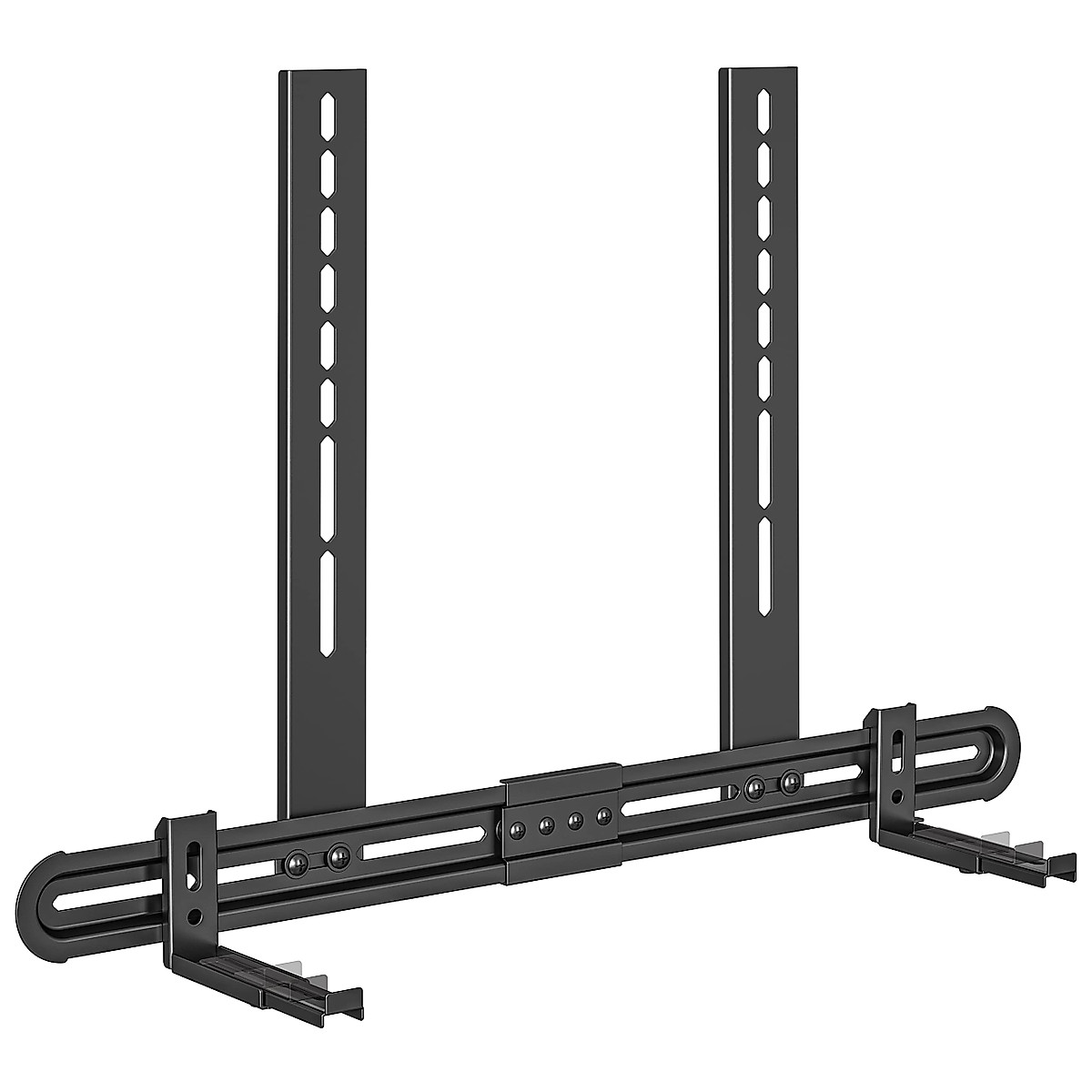 USX MOUNT Universal Soundbar Mount, Sound Bar TV Bracket for Soundbar with Speaker, Fits 2 Installation Options, Removable No-Slip Base Holder Extends 3.46”-6.06”