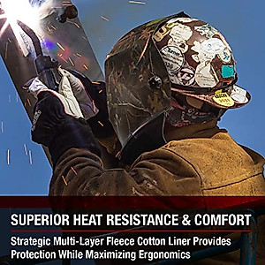 Lincoln Electric DynaMIG HD Professional MIG Welding Gloves | Comfort & Heat Resistance | Large | K3806-L Black