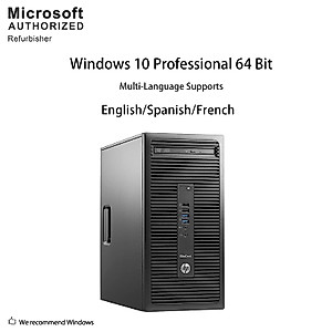 HP EliteDesk 705 G2 Tower Business Desktop PC, AMD Quad A10 Pro-8750B up to 4.0GHz, 16G DDR3, 1T, WiFi, BT 4.0, DVD, Windows 10 64 Bit-Multi-Language Supports English/Spanish/French(Renewed)