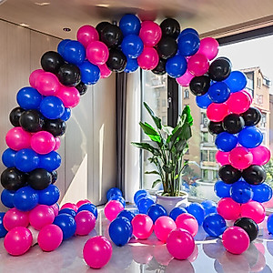 70pcs Royal Blue Balloons,12inch Dark Blue Latex Balloons Garland Arch for Birthday Baby Shower Wedding Valentine's Anniversary Party Decorations(With 2 Ribbons)