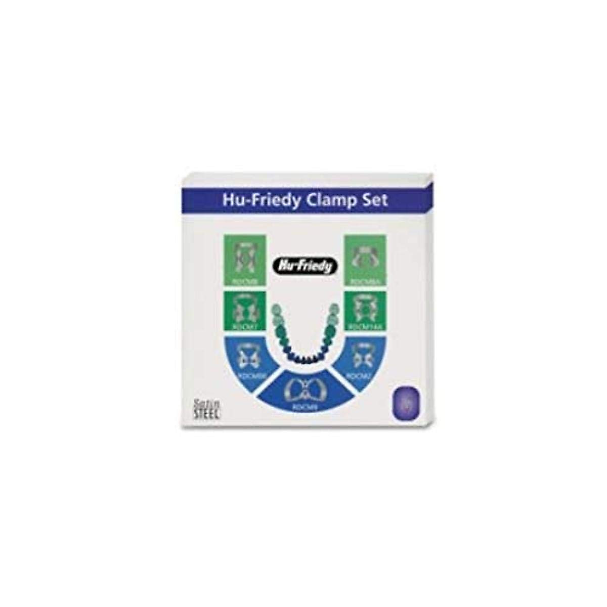 Hu-Friedy RDCSET7 Rubber Dam Clamp, Satin Steel
