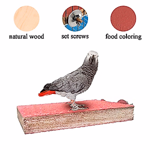 kathson Bird Perch Platform, Parrot Sanded Stand Wooden Corner Shelf Fan Shaped Cage Playground for Parrots Conures Budgies Parakeets Cockatiels Lovebirds