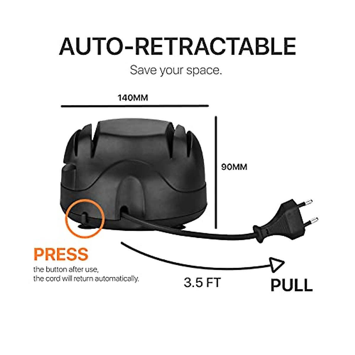 THRITOP 3 in 1 Electric Knife Sharpener Tool, Knife Sharpener System Kitchen Sharpening Machine for Knives Scissors & Screwdrivers,40W, Black