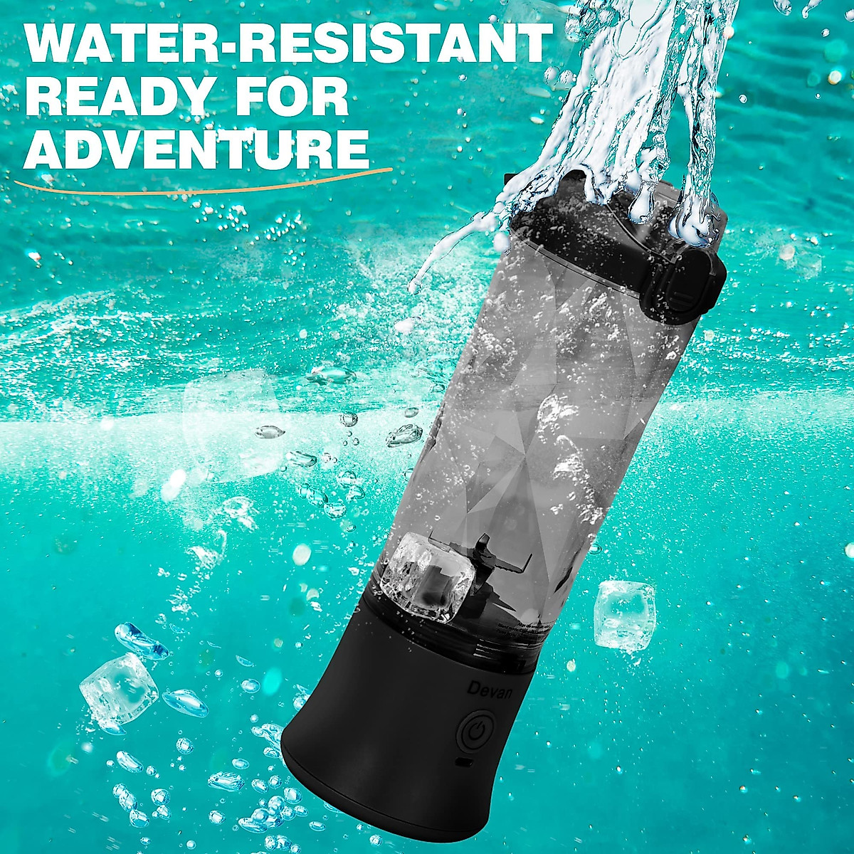 2 Pack Portable Blender,270 Watt for Shakes and Smoothies Waterproof Blender USB Rechargeable with 20 oz BPA Free Blender Cups with Travel Lid.