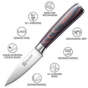 PAUDIN Paring Knife and Kitchen Utility Knife