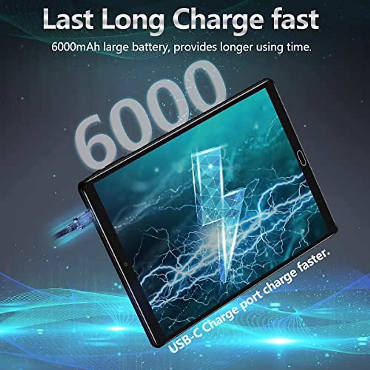 Tablet 10 Inch Android 11.0 Tablet with Keyboard, Dual 2.4+5G WiFi Tablets 64GB Storage 128GB Expandable, 4G RAM 6000mAh Battery Google Certified Tablet Include Keyboard Mouse Case Stylus