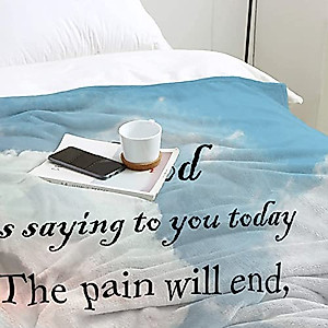 Bible Verse Blanket Christian Gifts for Women Prayer Throw Blanket with Inspirational Thought Religious Spiritual Catholic Gifts for Women Get Well Soon Gifts for Women Healing Blanket 60"x50"