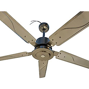 Outdoor Solar Stainless Steel Ceiling Fan with Remote Control