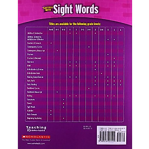 Scholastic Success with Sight Words