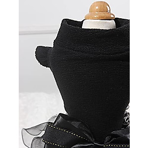 QWINEE Elegant Party Dog Dress Bow Decor Cat Dress Stretchy Dog Princess Dress Mesh Tutu Puppy Skirt Wedding Christmas New Year Dresses Outfits for Small Medium Large Dogs Cats Kitten Black M