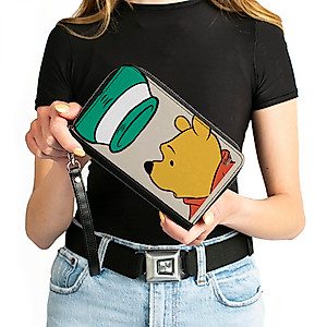 Buckle-Down Women's PU Zip Around Wallet Rectangle-Winnie The Pooh, 7.5"x4.5"