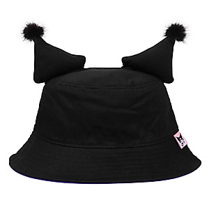 Bioworld My Melody Kuromi Inspired Black Unisex Bucket Hat with Ears