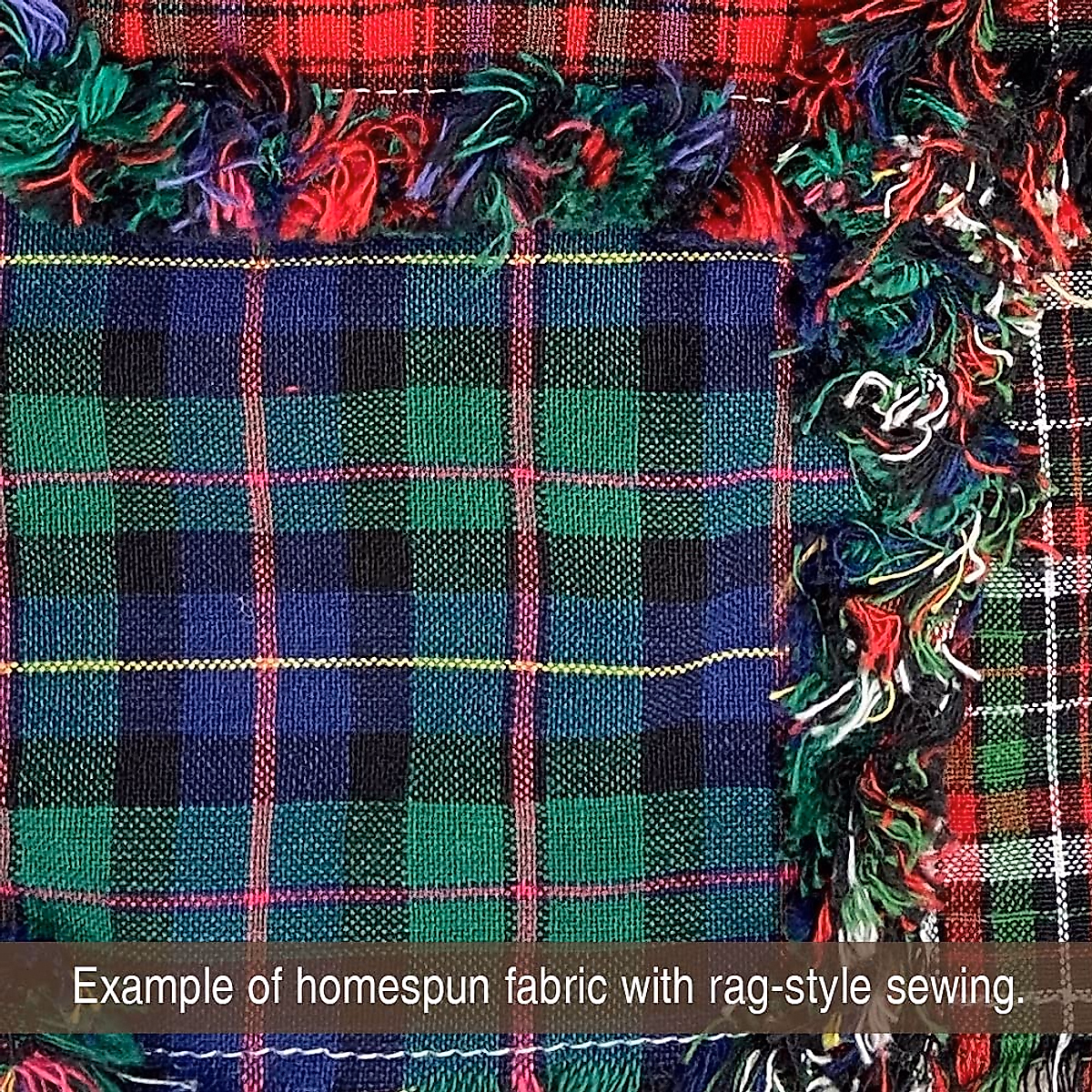 Celtic Blue Green Tartan Plaid Cotton Homespun Fabric by JCS - Sold by The Yard