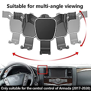 musttrue LUNQIN Car Phone Holder for 2017-2020 Nissan Armada Auto Accessories Navigation Bracket Interior Decoration Mobile Cell Phone Mount
