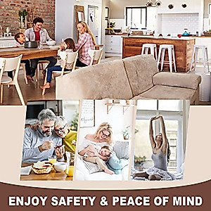 CZU Home Door Lock Security, Upgraded Safety Childproof Door Reinforcement Lock Latch (2-Pack), Extra Defend Door Lock for Inward Swinging Door